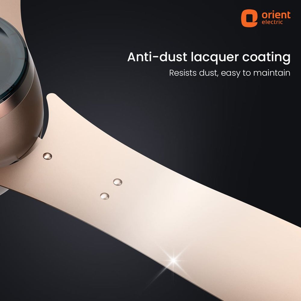 Buy Orient Aeon 5 Star 1200mm 3 Blade BLDC Motor Ceiling Fan with Remote (Antidust, Tangerine ...